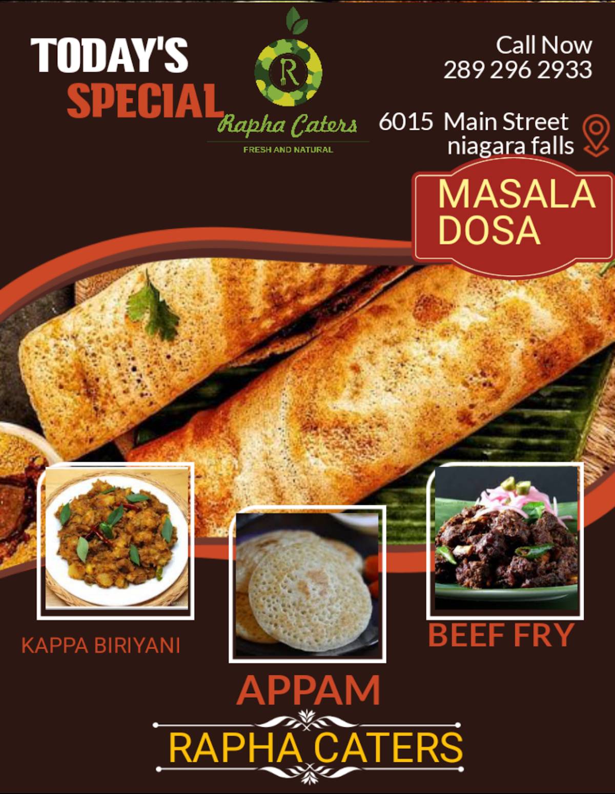 Menu at Rapha Kerala Restaurant - Authentic South Indian Cuisine ...