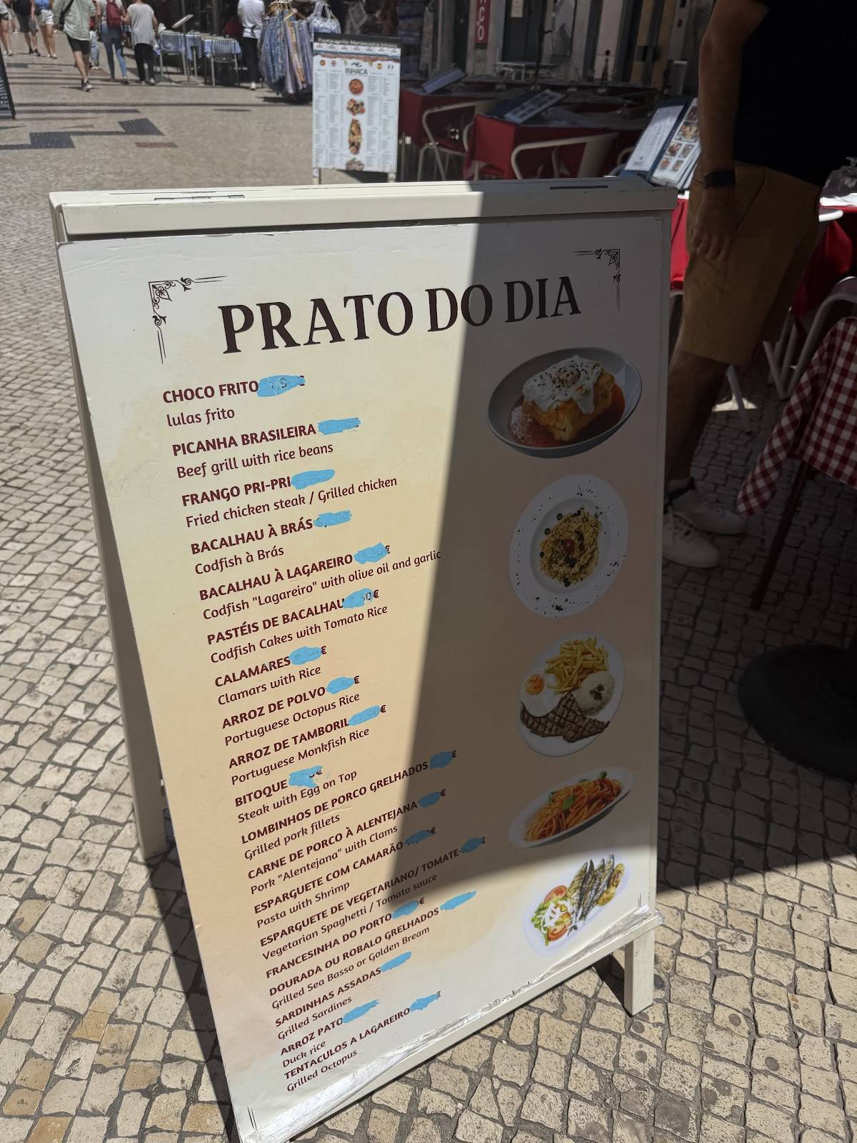 Menu em Restaurante Artesanal Português, Lisboa