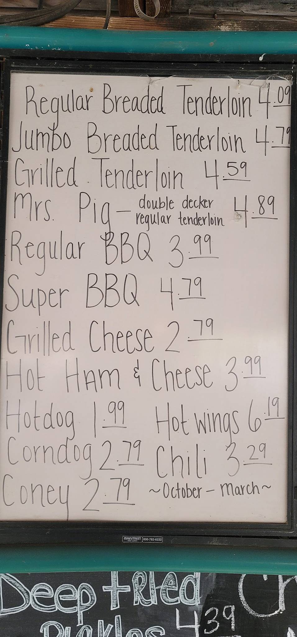 Menu at Rockford Ridge restaurant, Seymour, N Ewing St