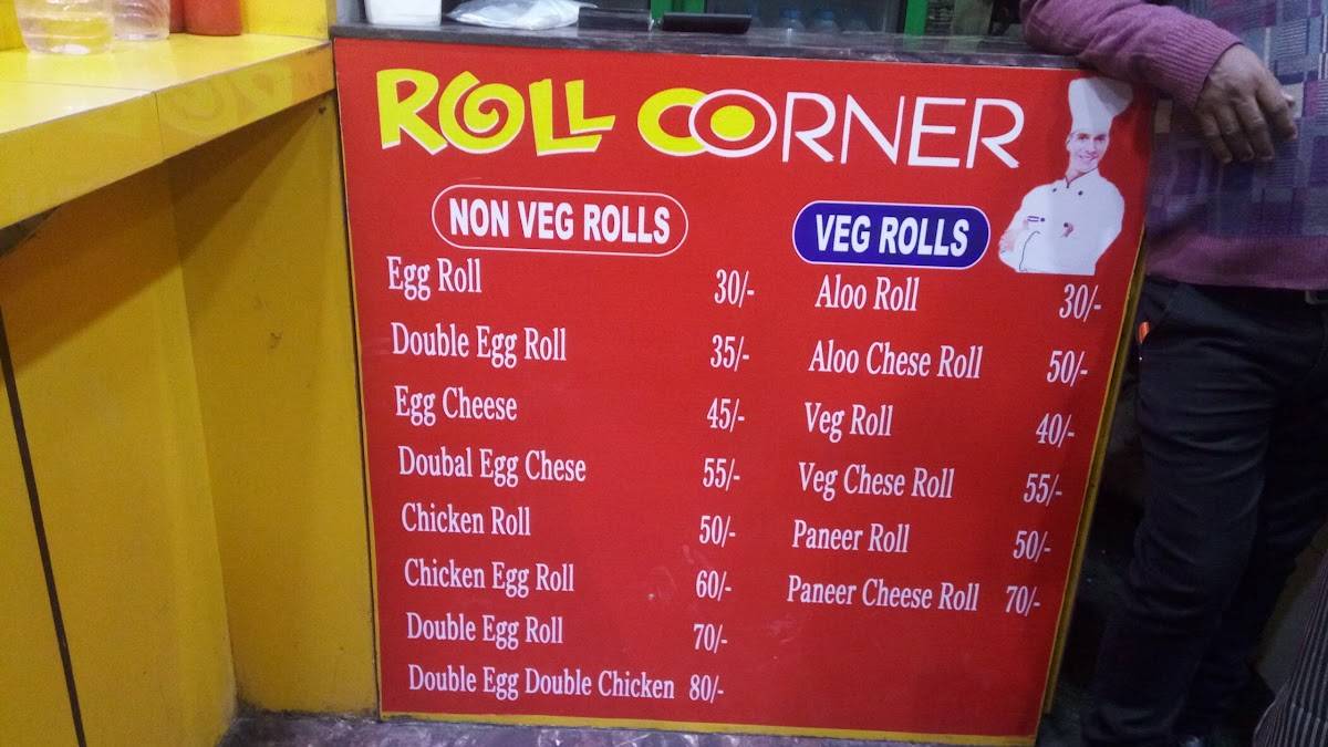 Menu at Roll Corner, Patna, J46Q+262