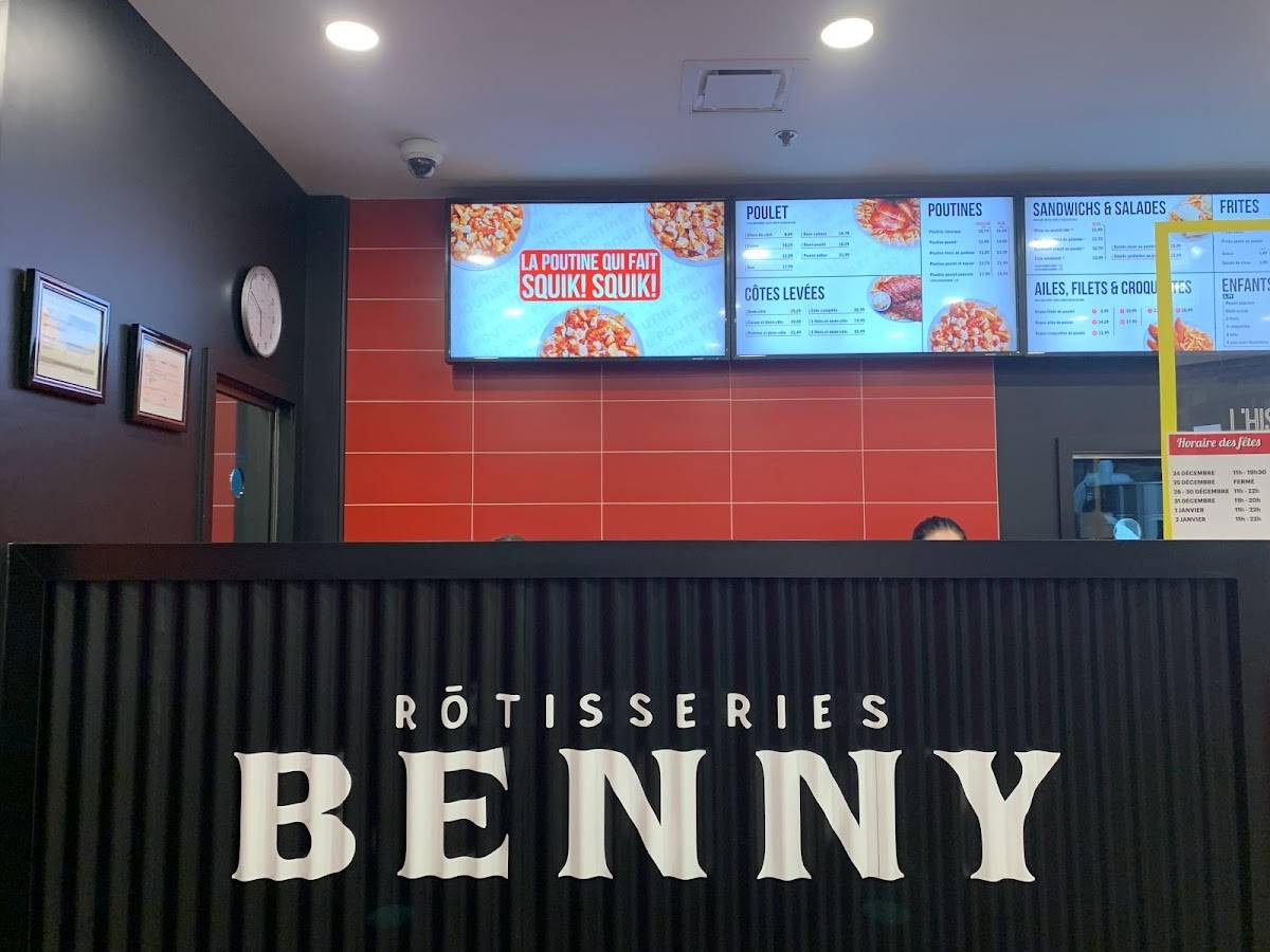 Menu au Les Rôtisseries Benny restaurant, Longueuil, Chem. du Coteau-Rouge