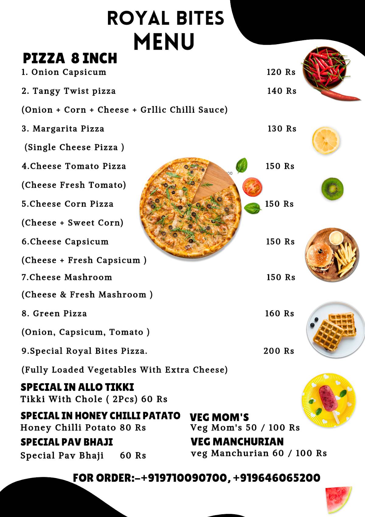 Menu at Royal Bites, Dhuri, Backsides Of Guru Nanak filling Station