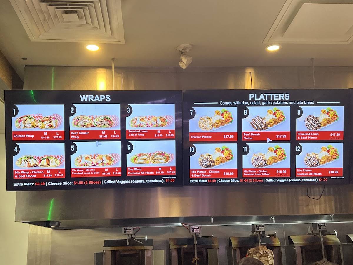 Menu au SHAWARMA PALACE-CARRINGTON restaurant, Calgary