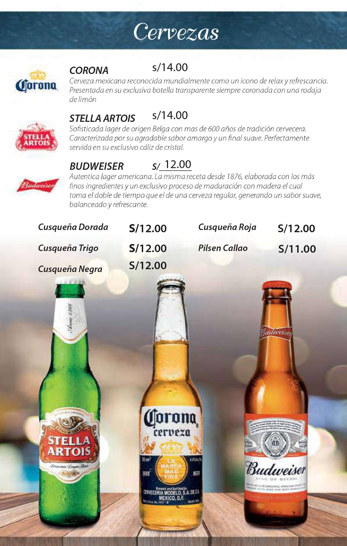 Carta del restaurante Señor Limón, La Molina, Av. Javier Prado Este 5335