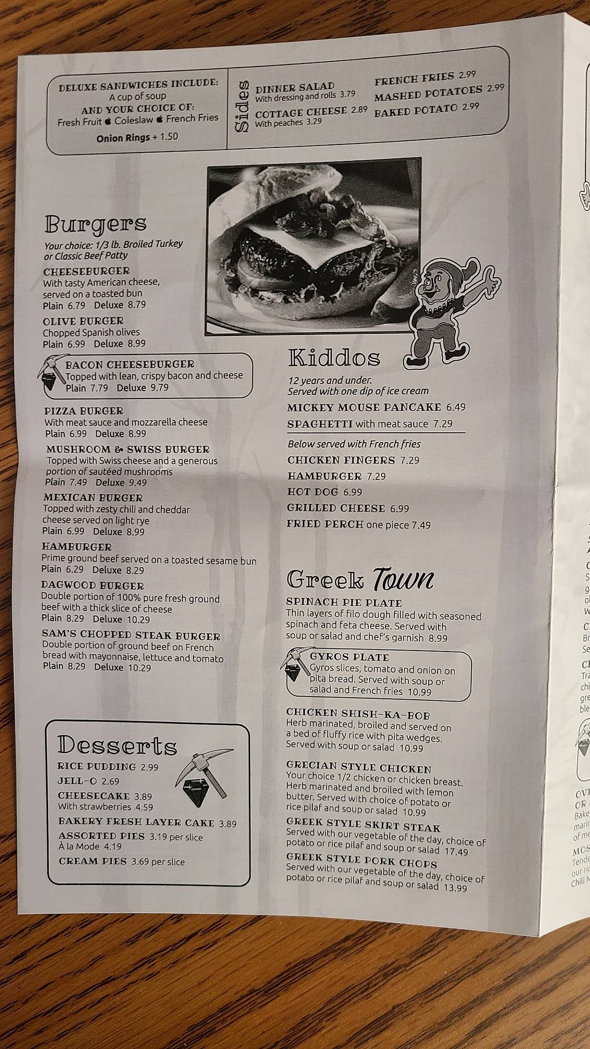 Menu at Seven Dwarfs Family Restaurant, Wheaton