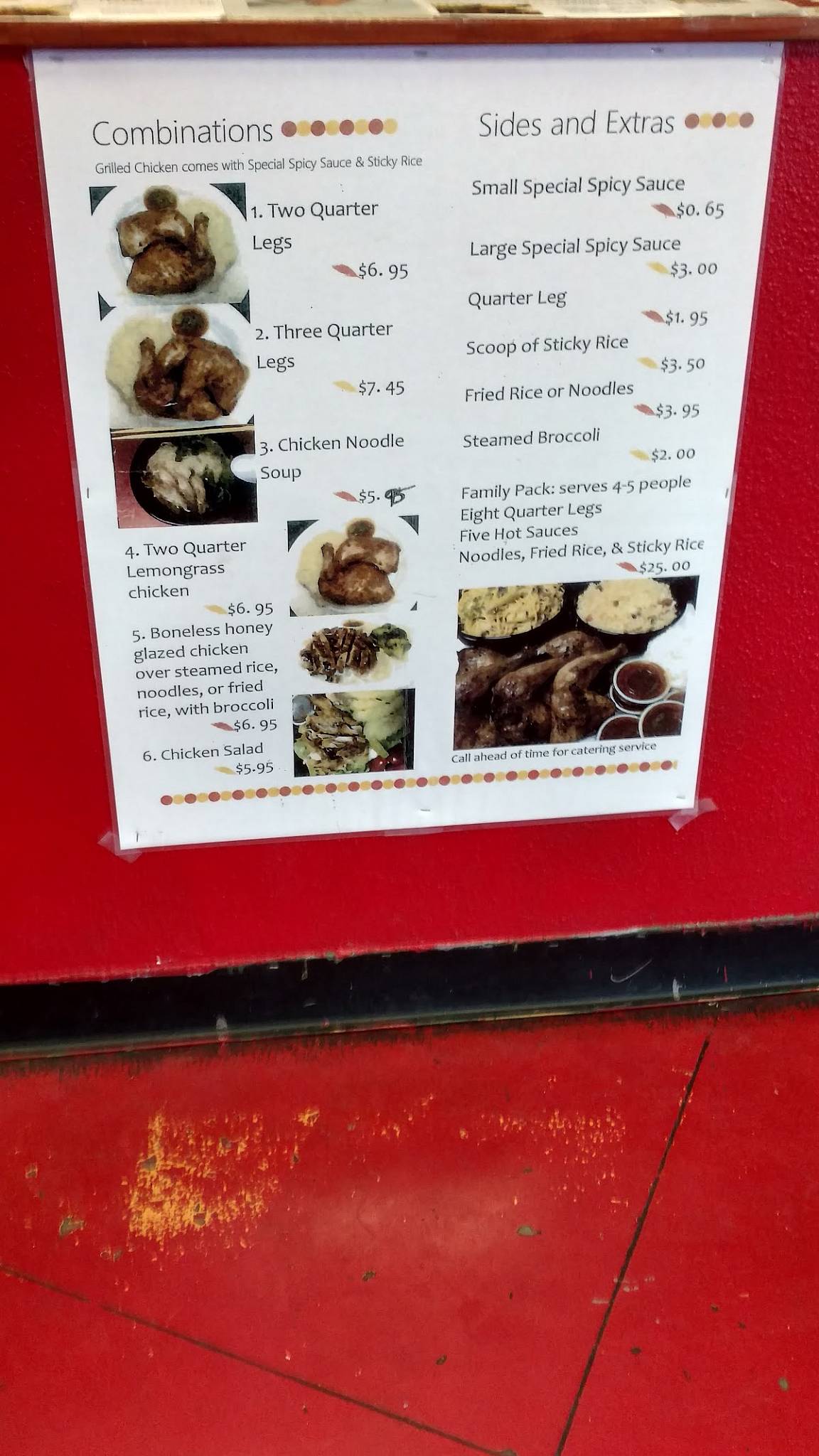 Menu at Sticky Rice restaurant, Albuquerque