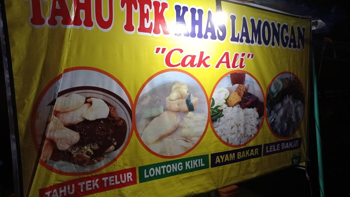 Menu at Tahu tek khas lamongan cak ali restaurant, Malangjiwan