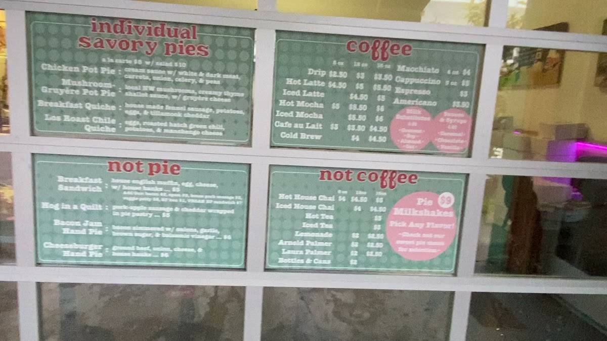 Menu at Tails & Trotters restaurant, Portland