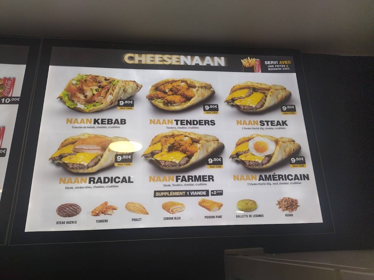 Menu au Takos King restaurant, Drancy
