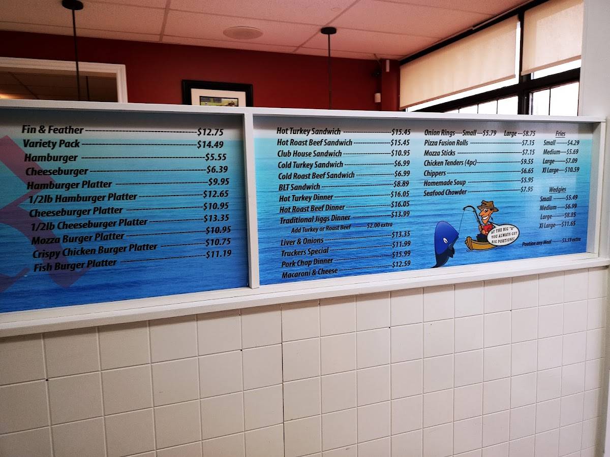 Menu at The Big R Restaurant, St. John's, 201 Blackmarsh Rd