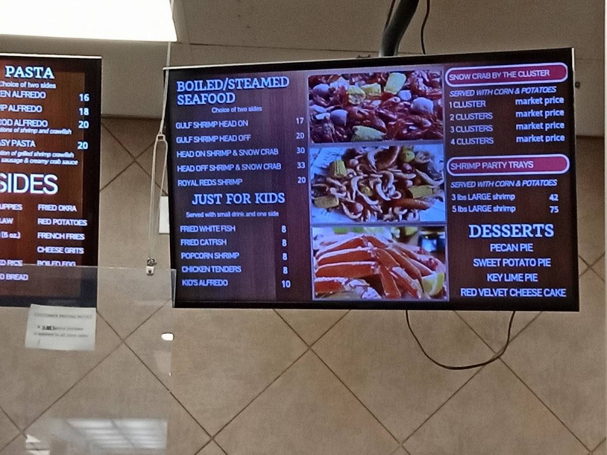 Menu at The Boiling Pot restaurant, Mobile, Airport Blvd