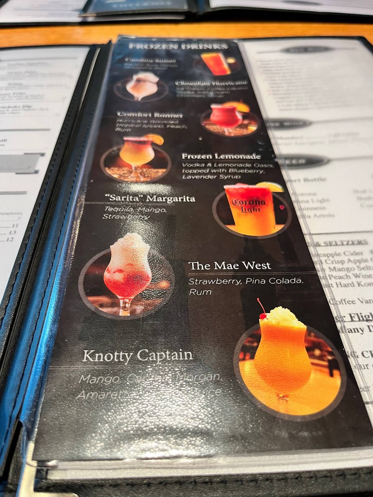 Menu at The Boundary House Restaurant, Calabash