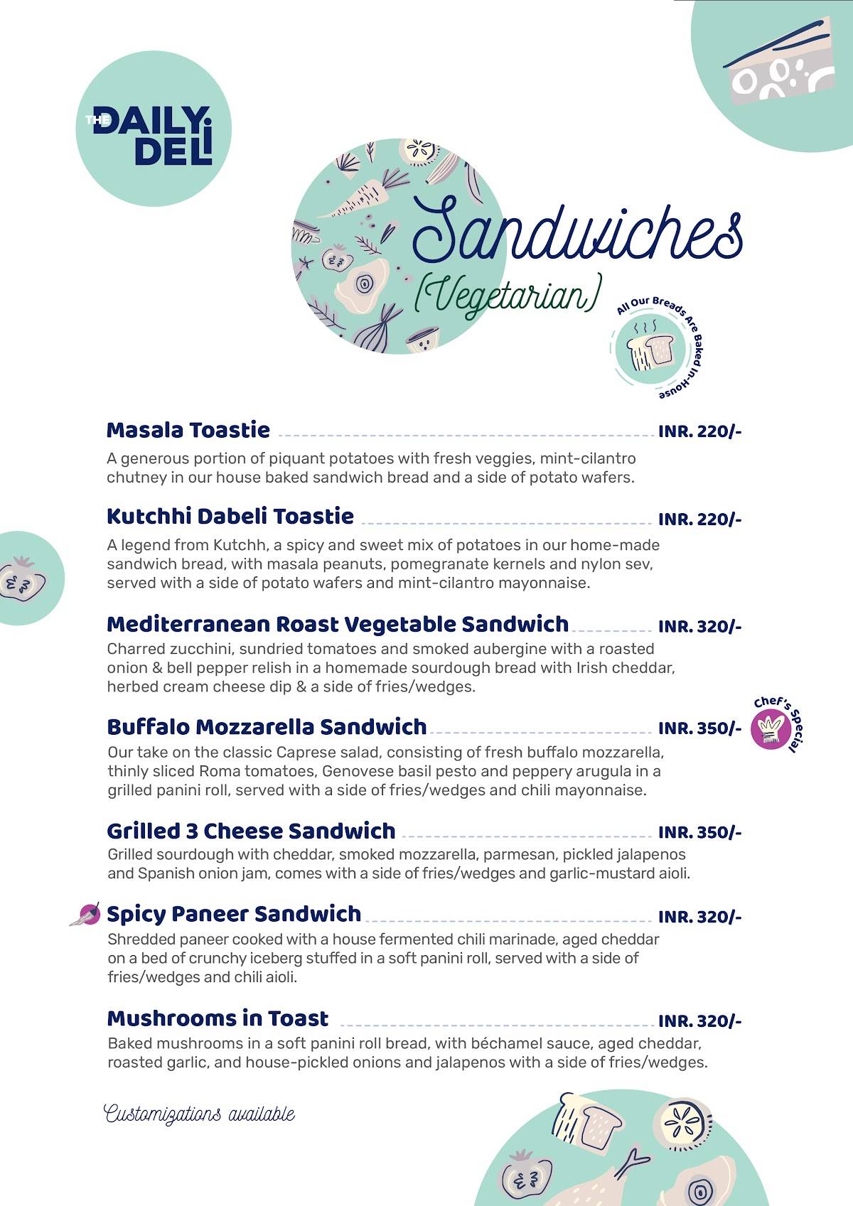 Menu at The Daily Deli, Mumbai