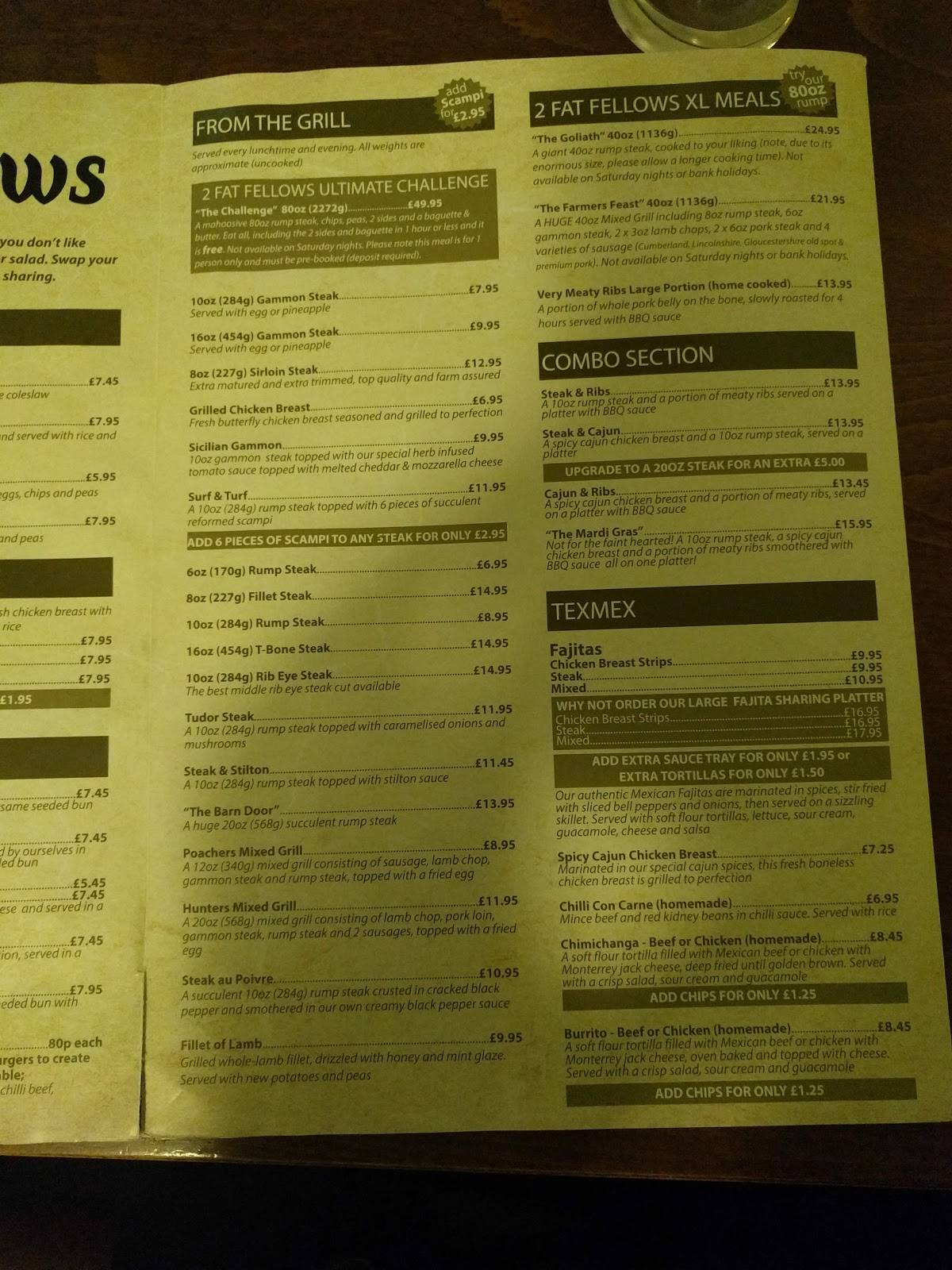 Menu at The Dog & Partridge, Marchington restaurant, Marchington