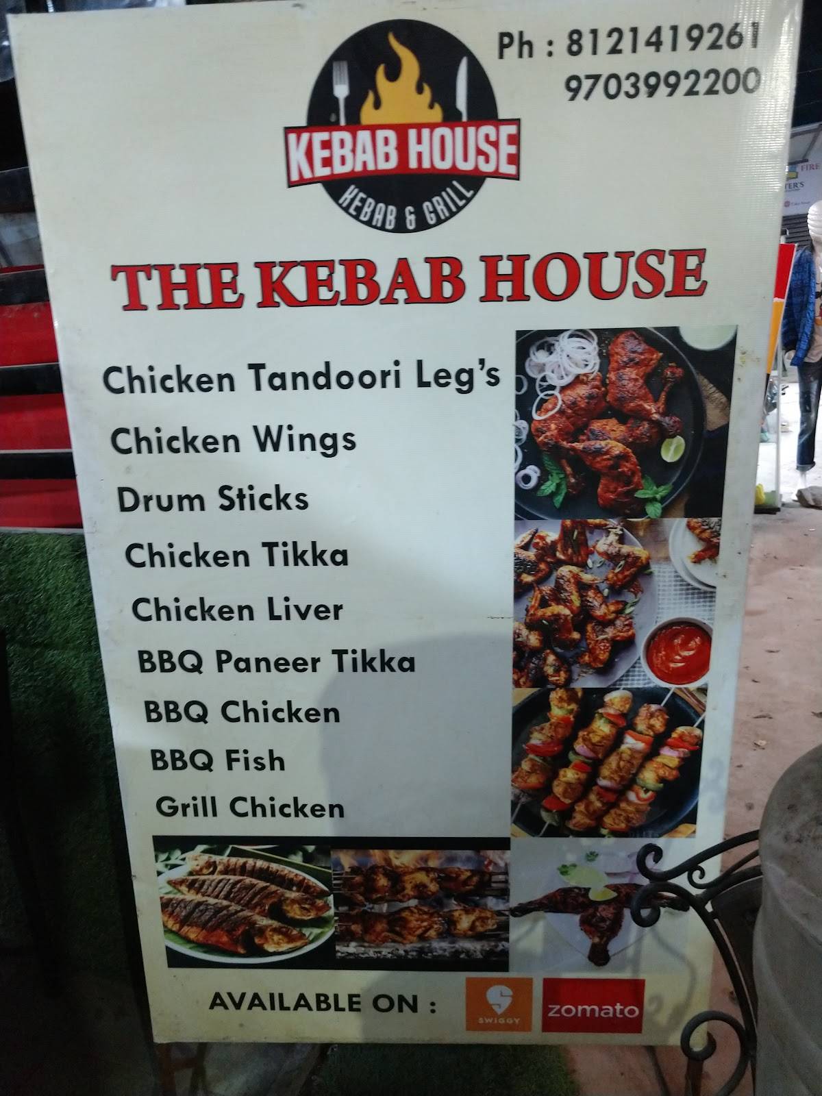 Menu at The Kebab House, Hyderabad