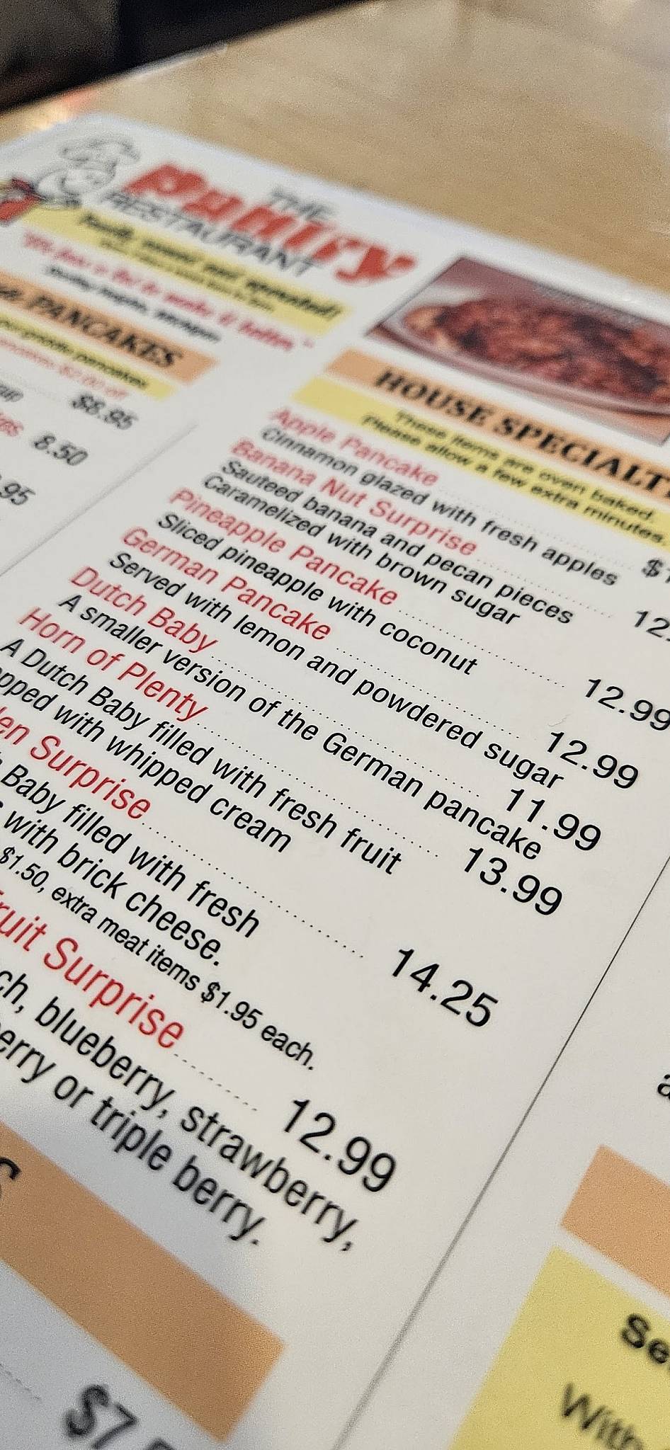 Menu at The Pantry Restaurant, Sterling Heights