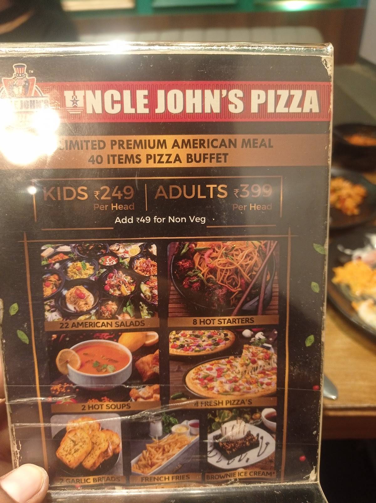 Menu at UNCLE JOHN'S PIZZA, Gurugram
