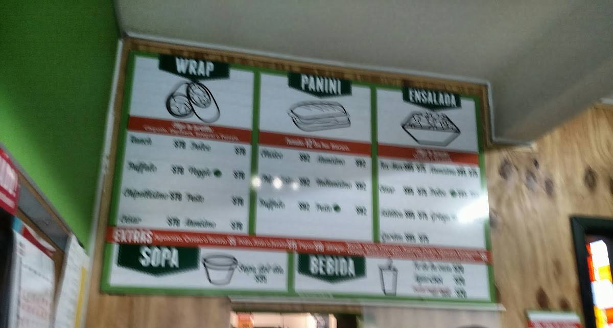 Carta del restaurante WRAPISIMO, Mexicali, Blvd. Benito Juárez