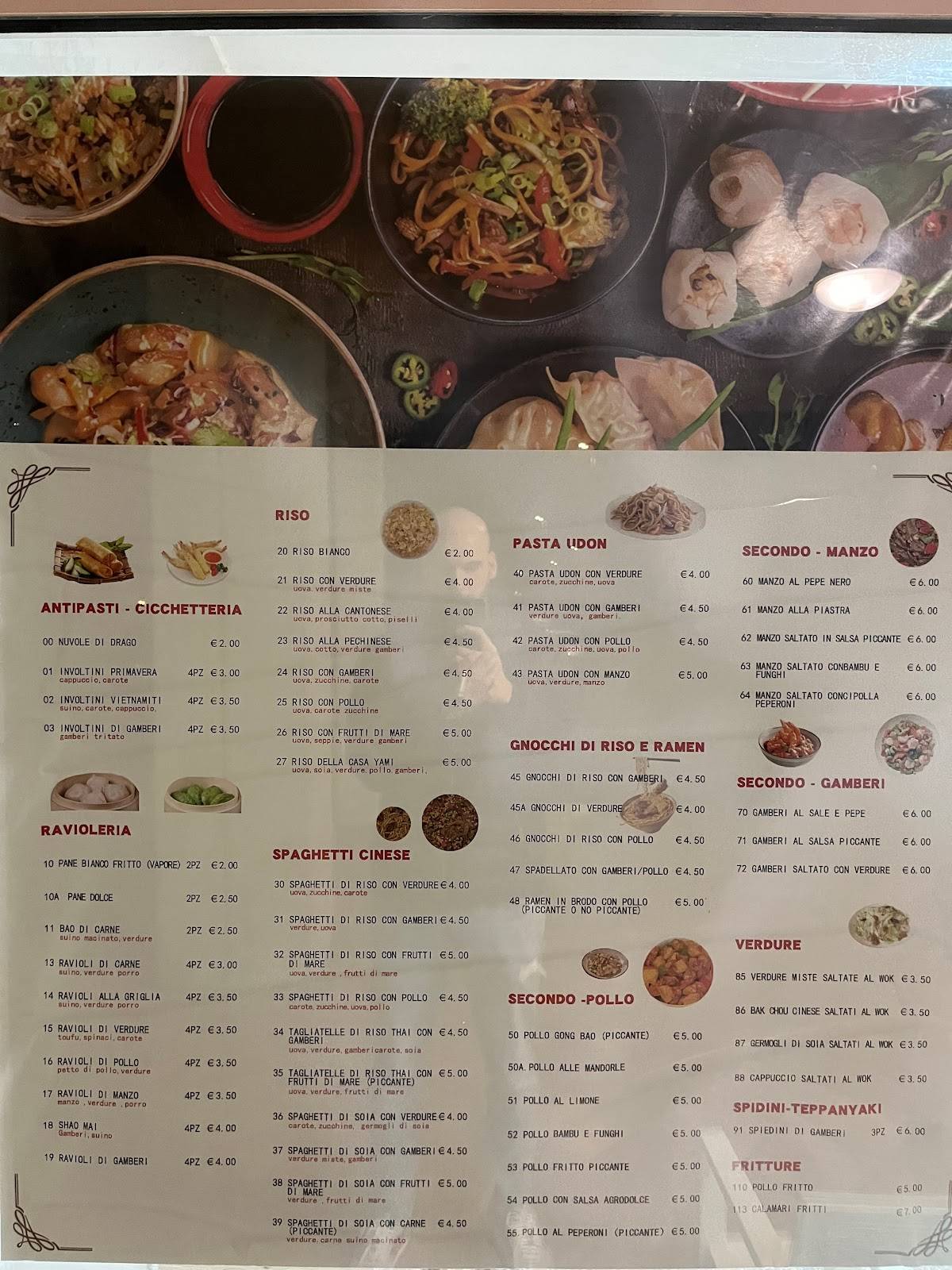 Menu da Yami rosticceria cinese ristorante, Padova
