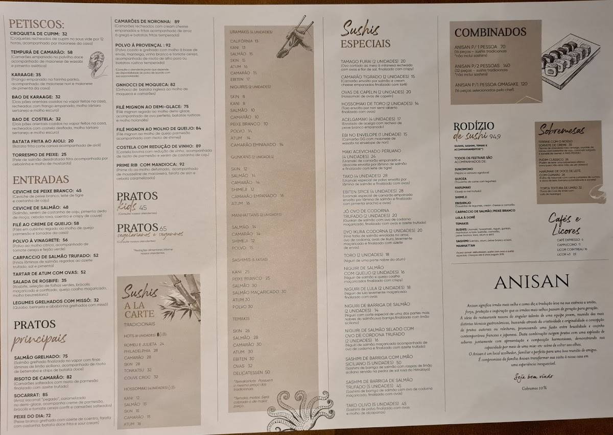 Menu em Restaurante Anisan, Teresina, Av. Rio Poti