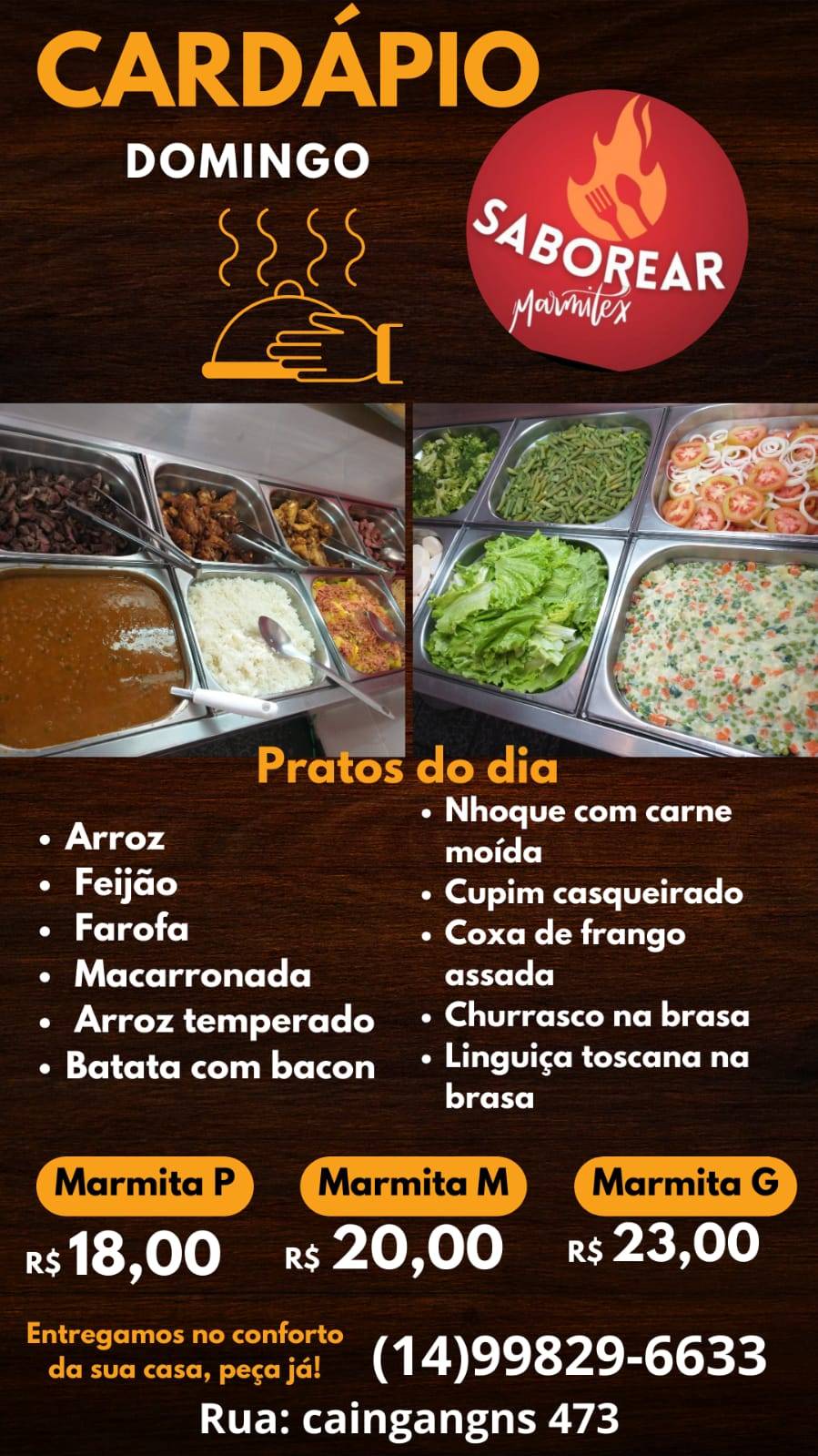 Menu at Restaurante Self-Service Saborear Grill, Tupã