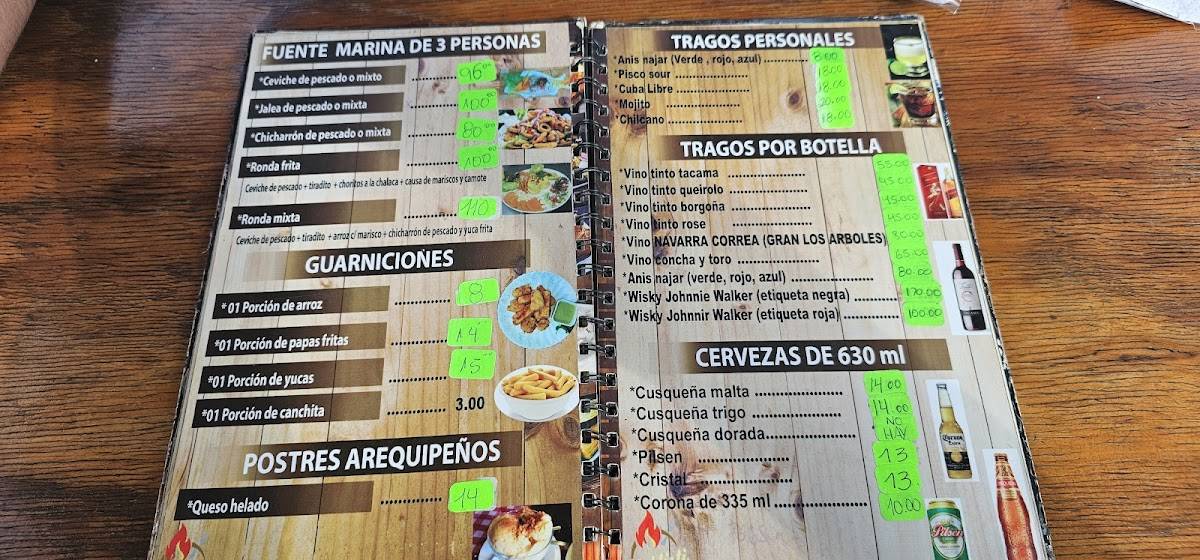 Carta del restaurante Restaurate Campestre El Misti, La Molina