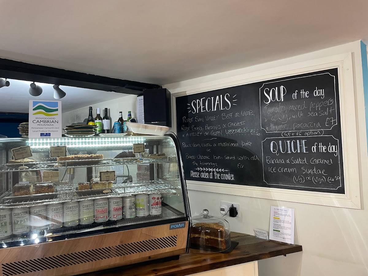 Menu at The Lost ARC cafe, Rhayader