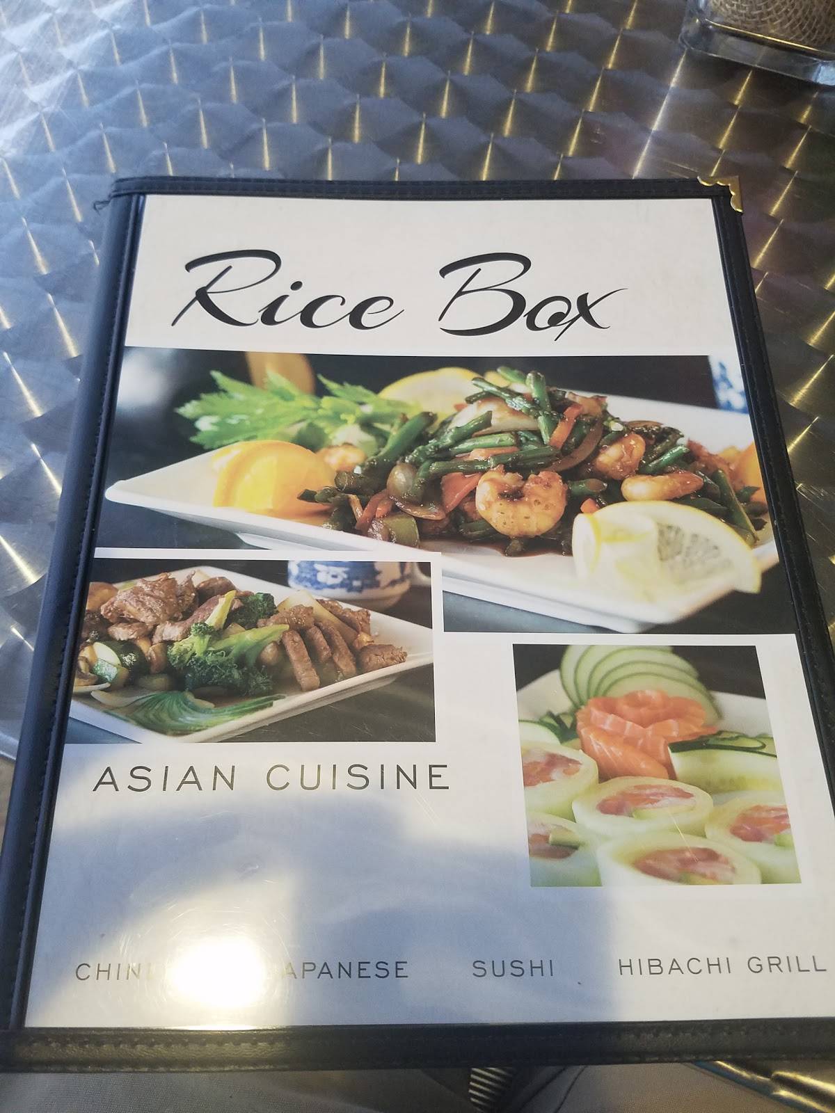 Menu at Rice Box restaurant, Florence