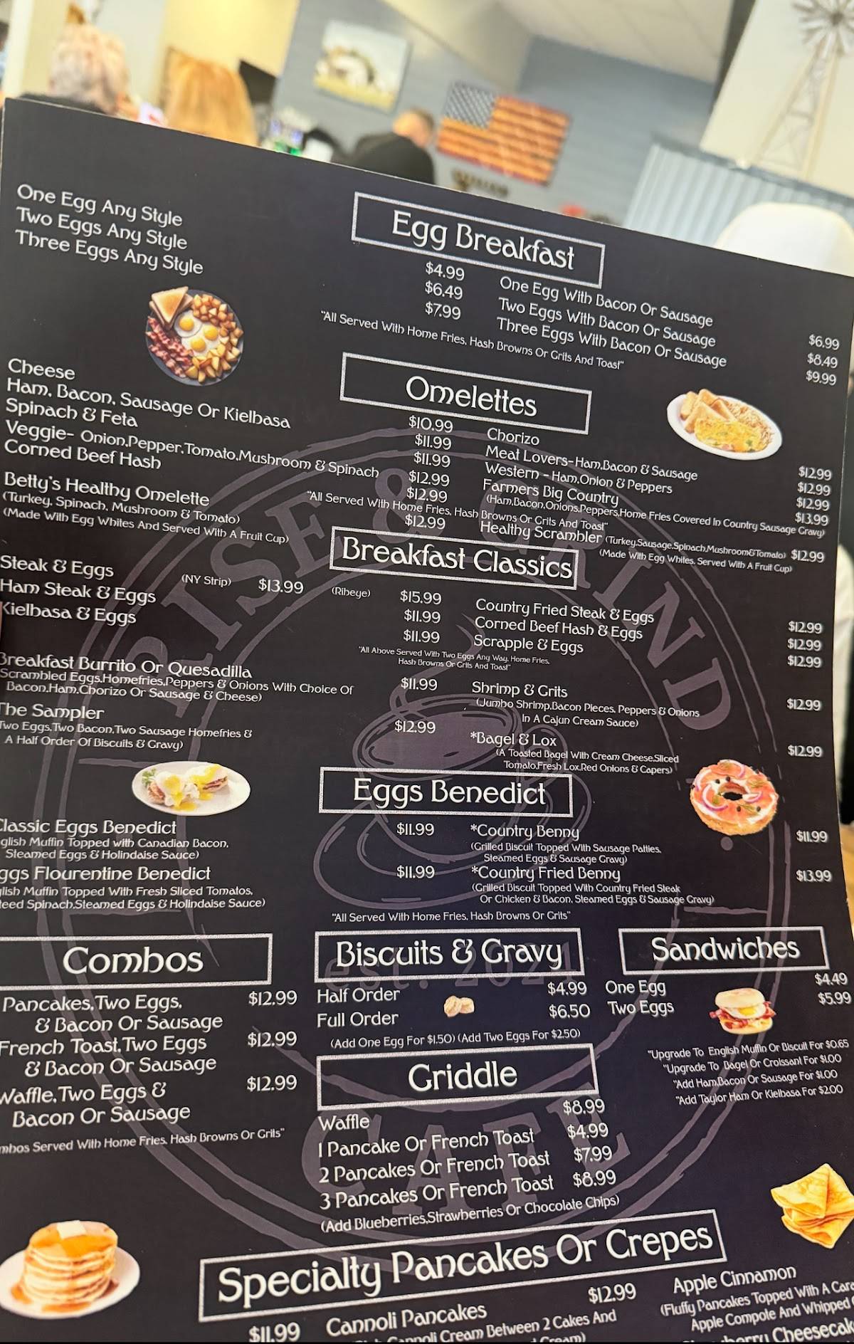 Menu at Rise & Grind Cafe, Port St. Lucie