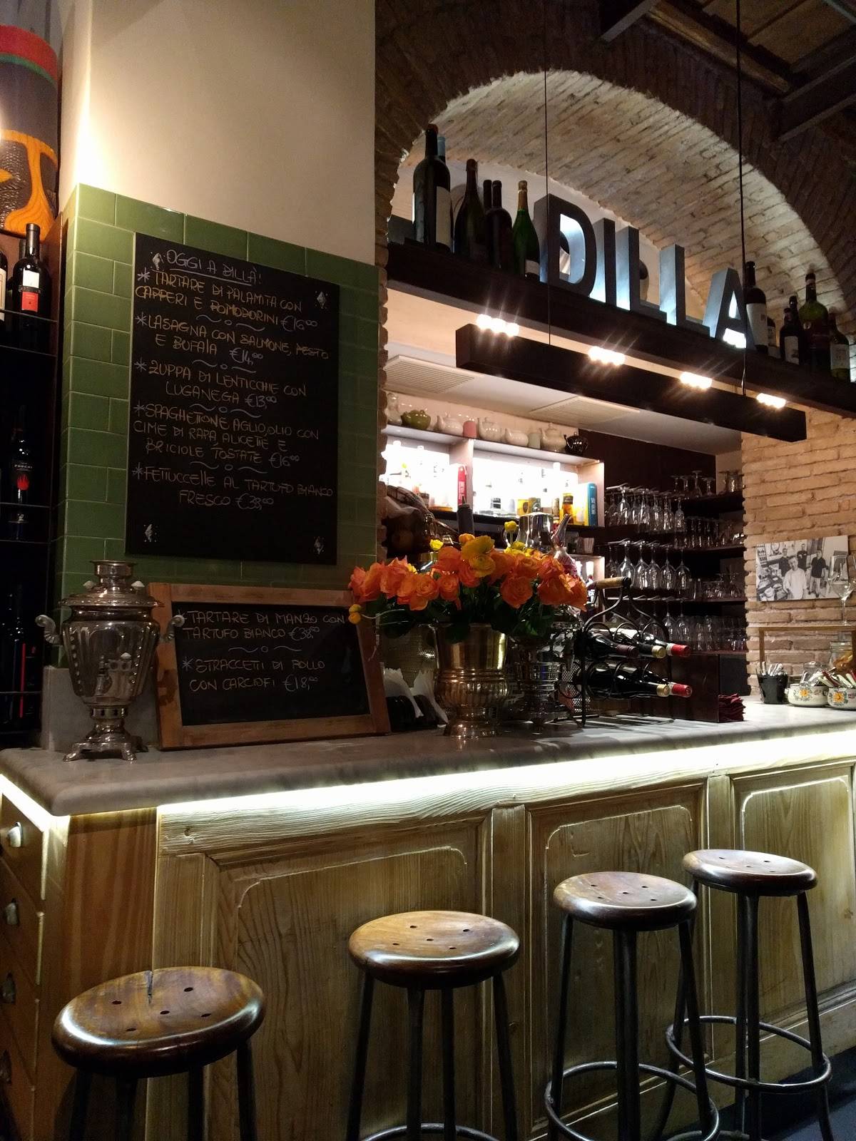 Menu at Ristorante Dillà, Rome