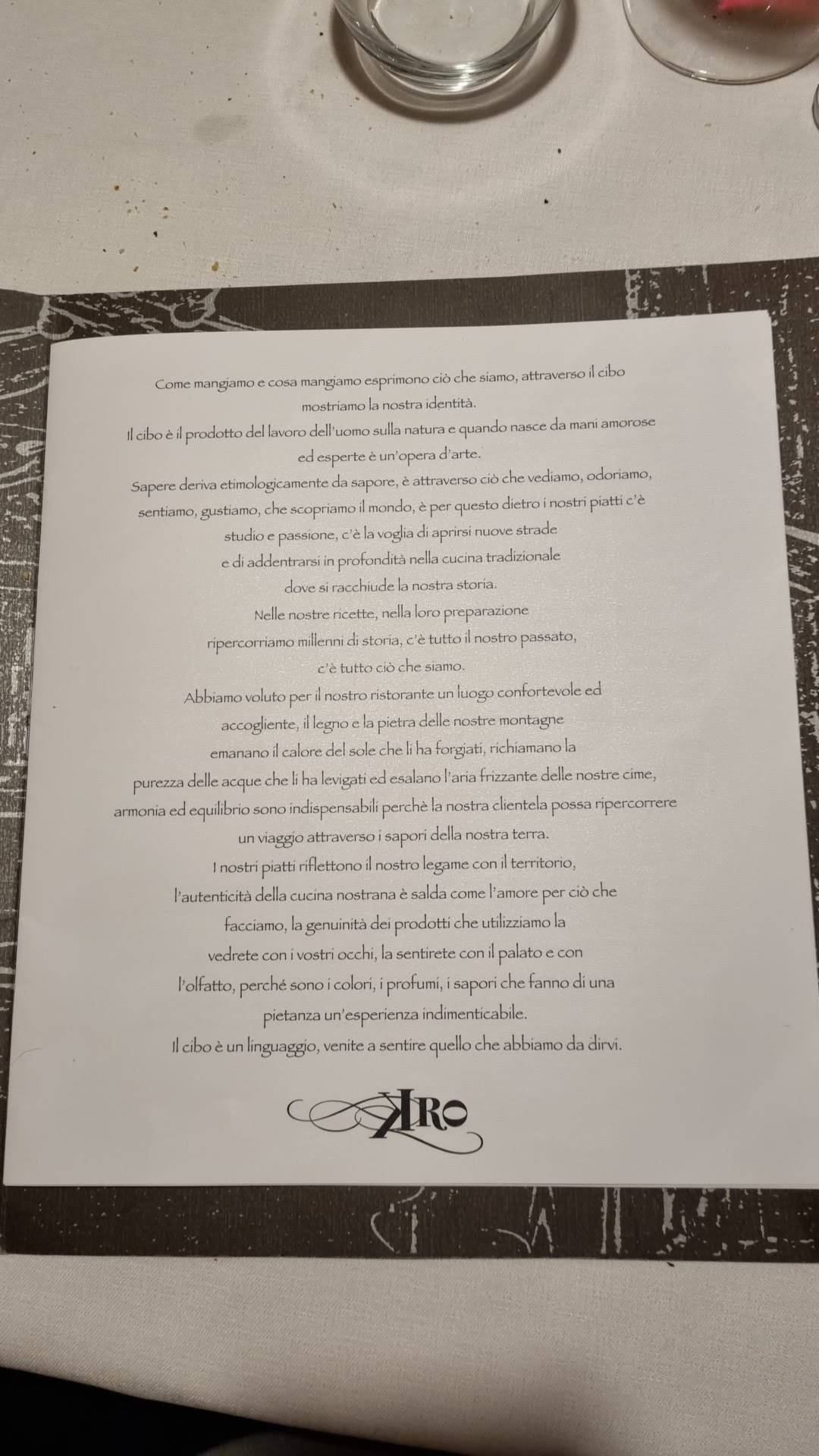 Menu at Ristorante Kro, Temù, Via Tollarini