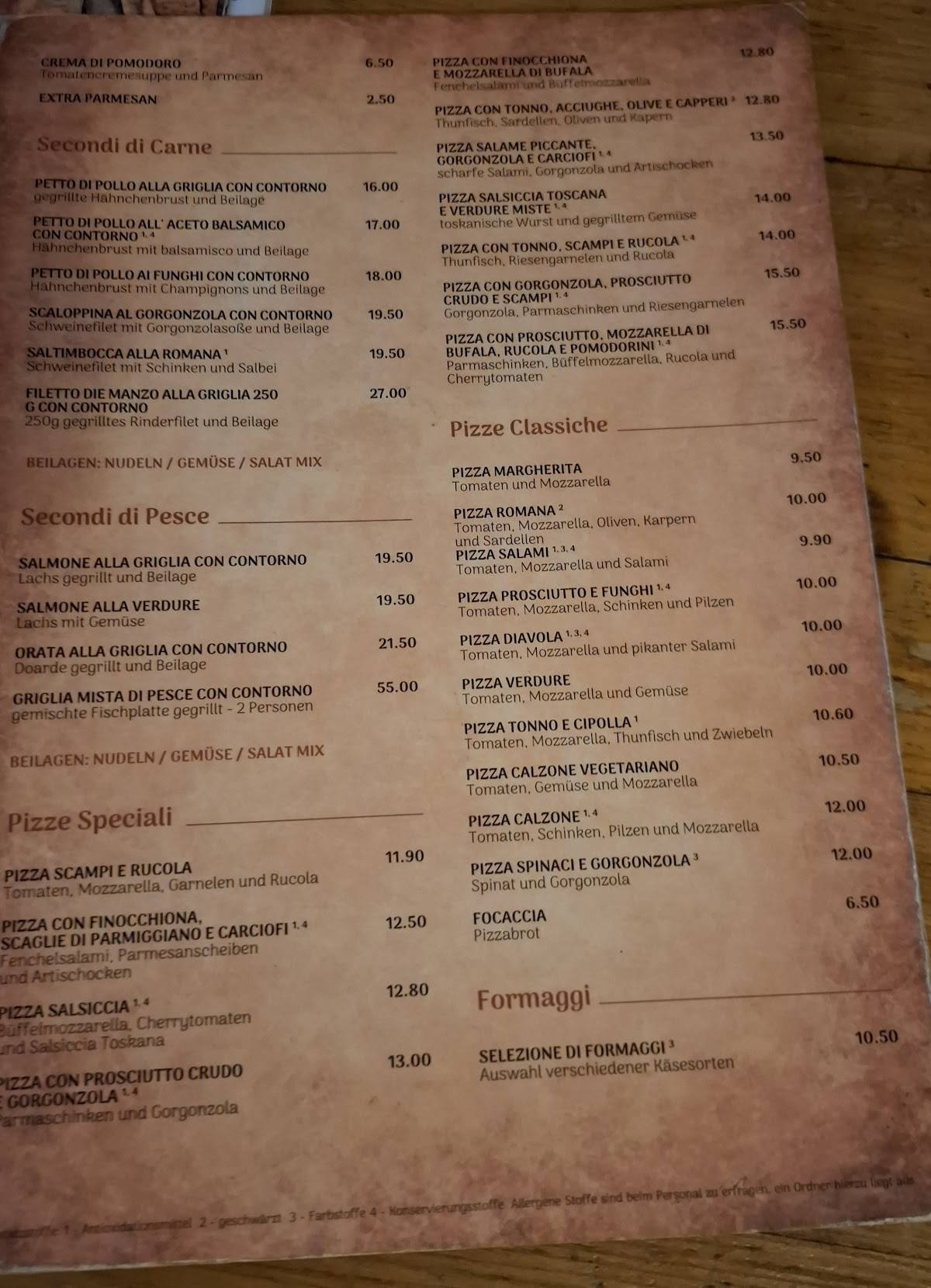 Speisekarte von Ristorante Pizzeria Natalina, Leipzig