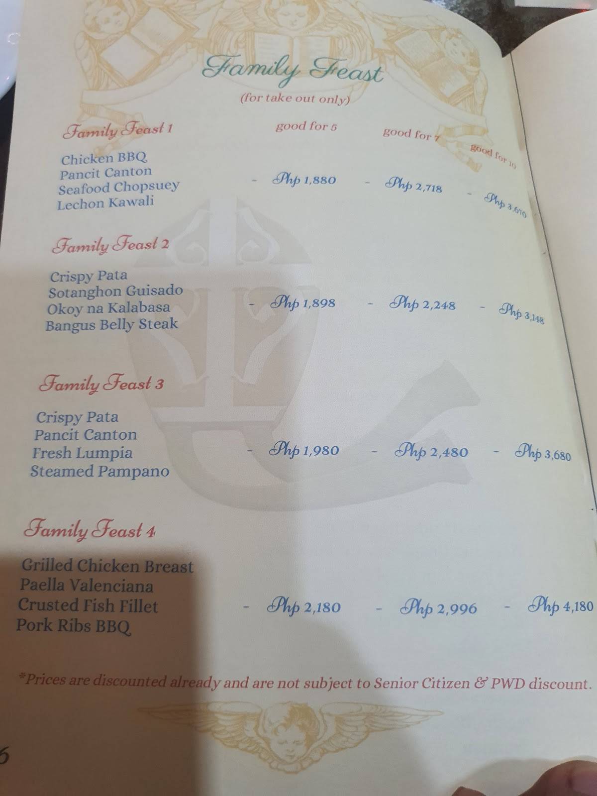 Menu at Ristorante delle Mitre restaurant, Manila, Opposite San Agustin ...