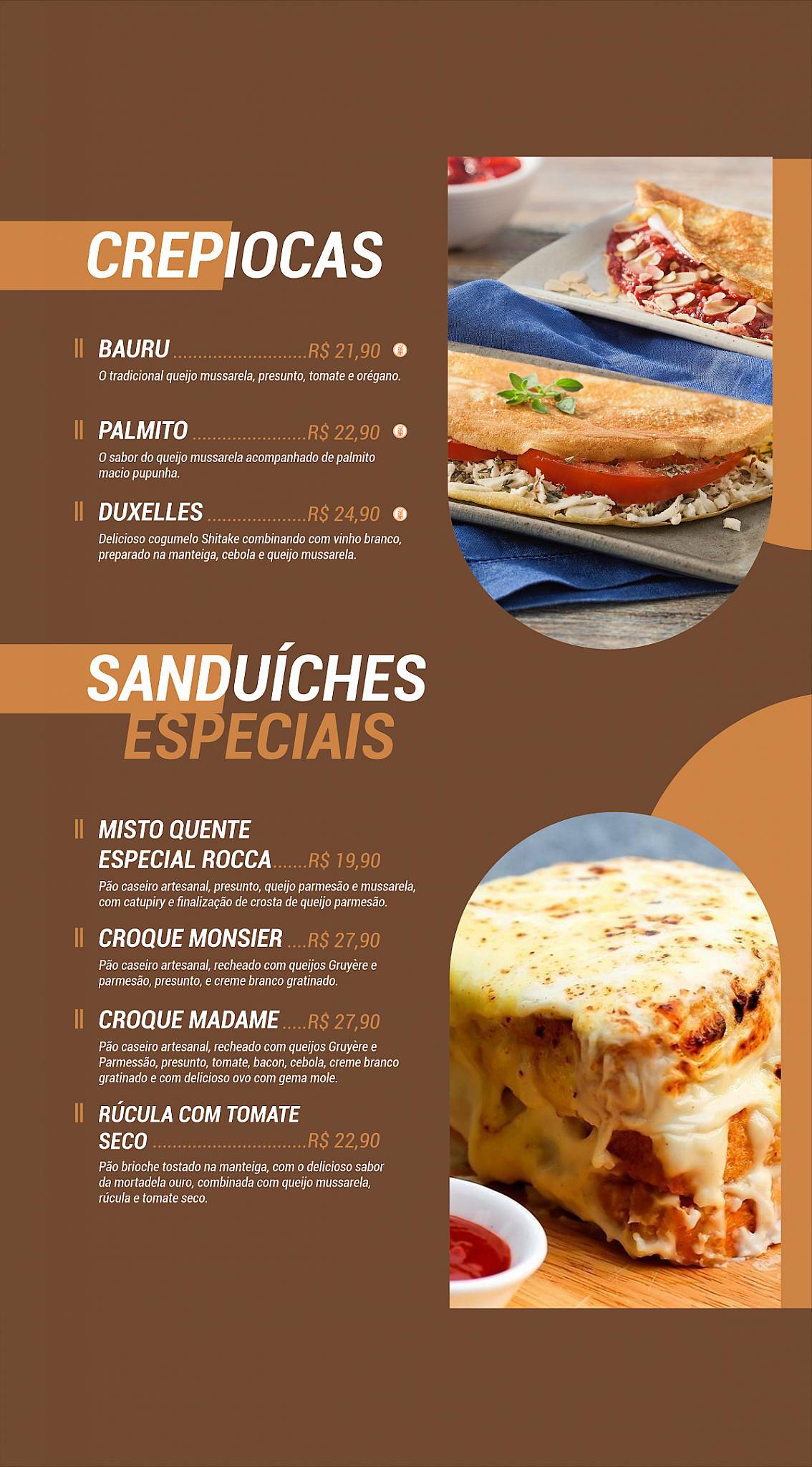 Menu em Rocca Café Bistrô, Guarapuava