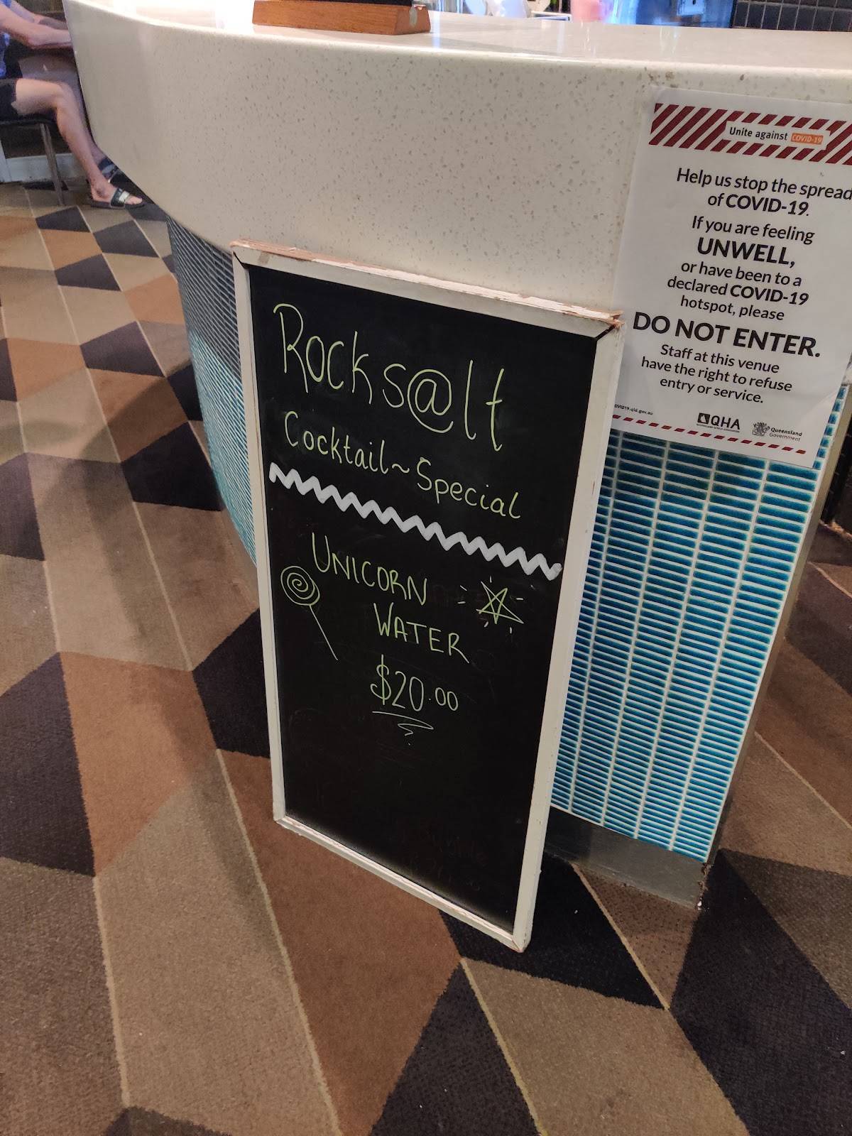 Menu at Rocksalt Bar & Restaurant, Gladstone Central