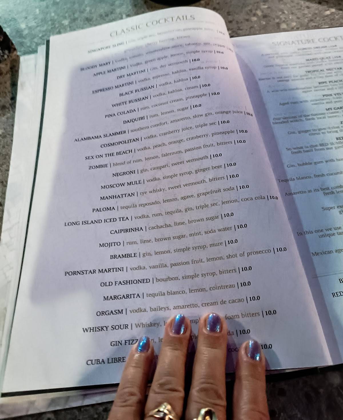 Menu at Rodos Garden, Ialysos
