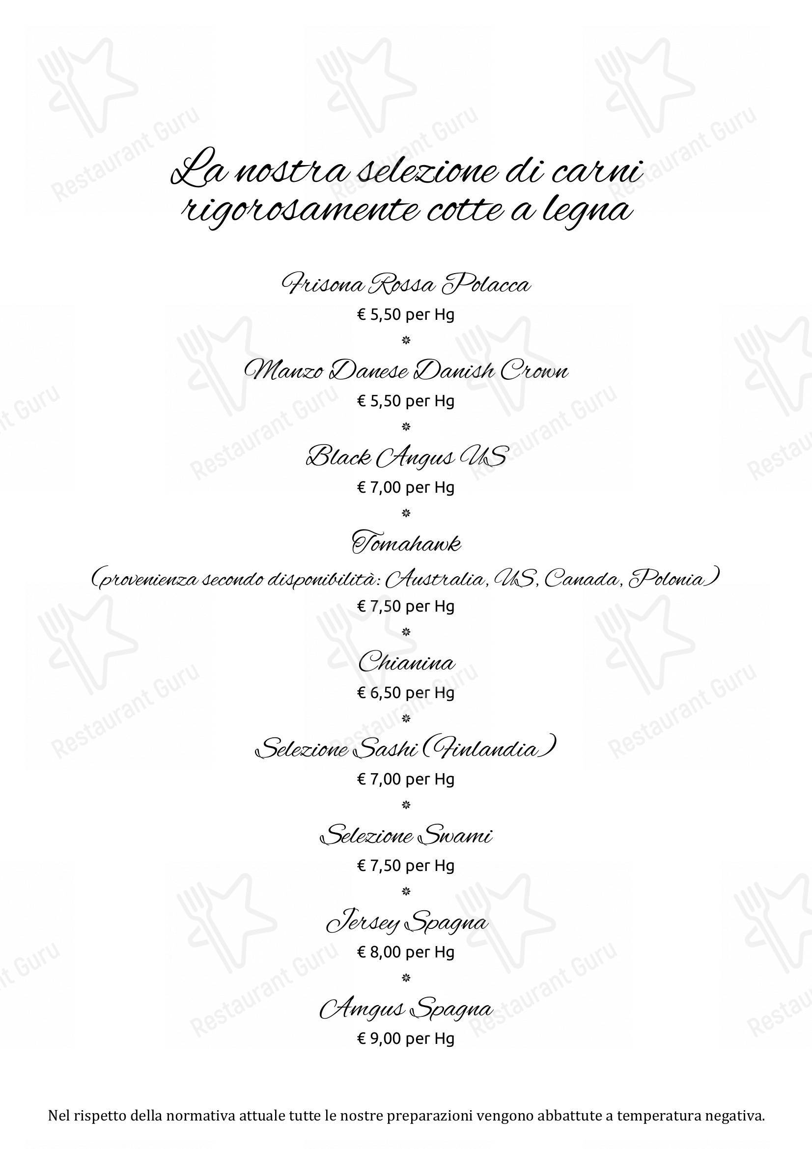 Menu da Ristorante Mamma Mia, Roma, Via Giovanni Pacini