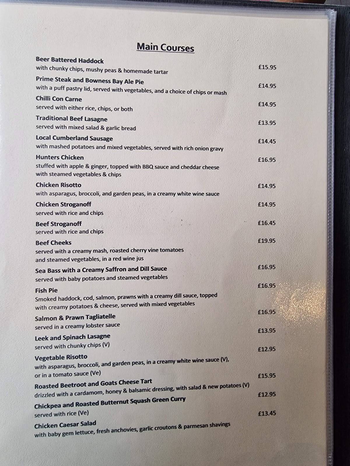 Menu at Romneys pub & bar, Kendal