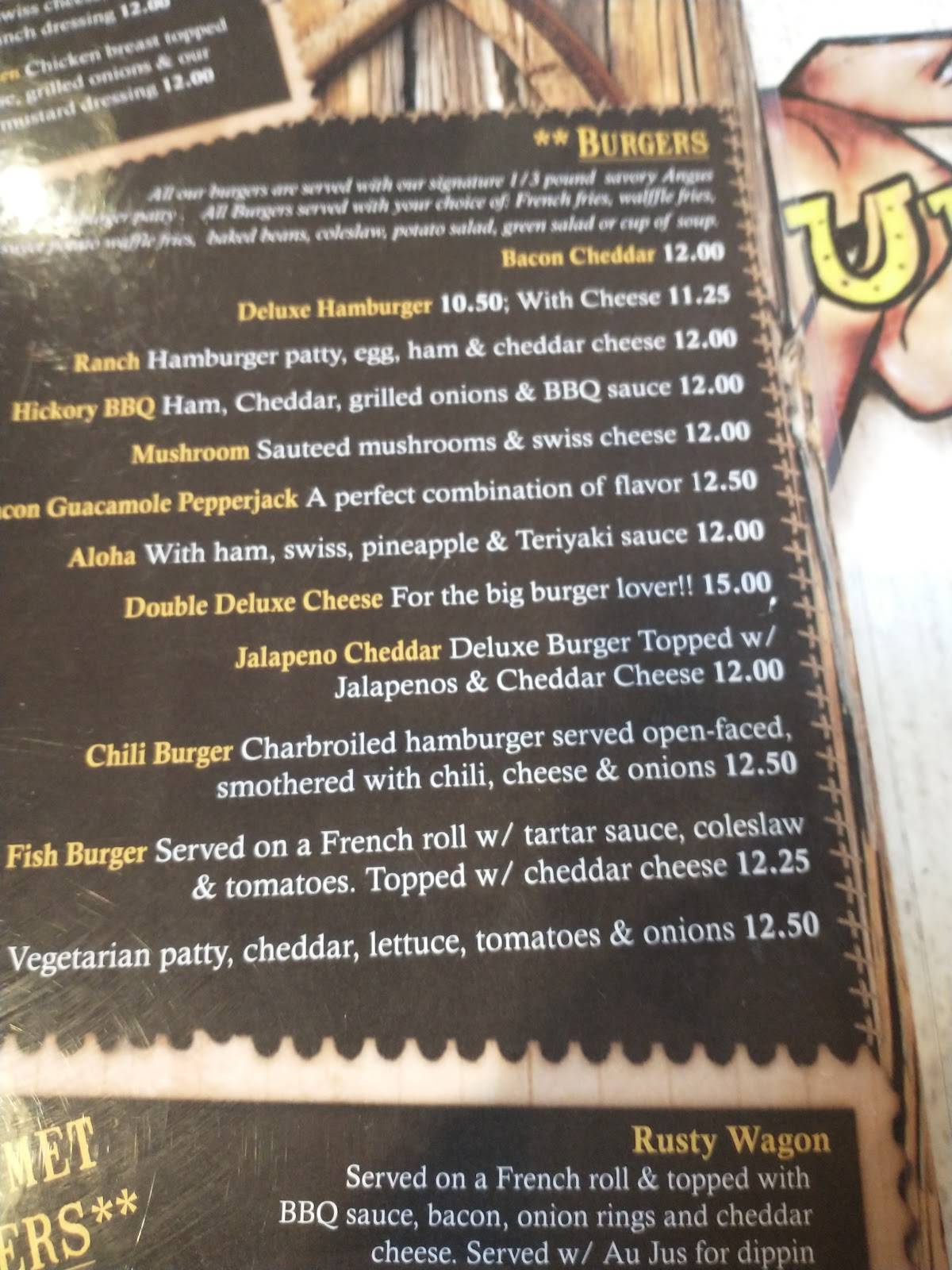Menu at Rusty Wagon Old Tyme Food pub & bar, Lynden, Hannegan Rd