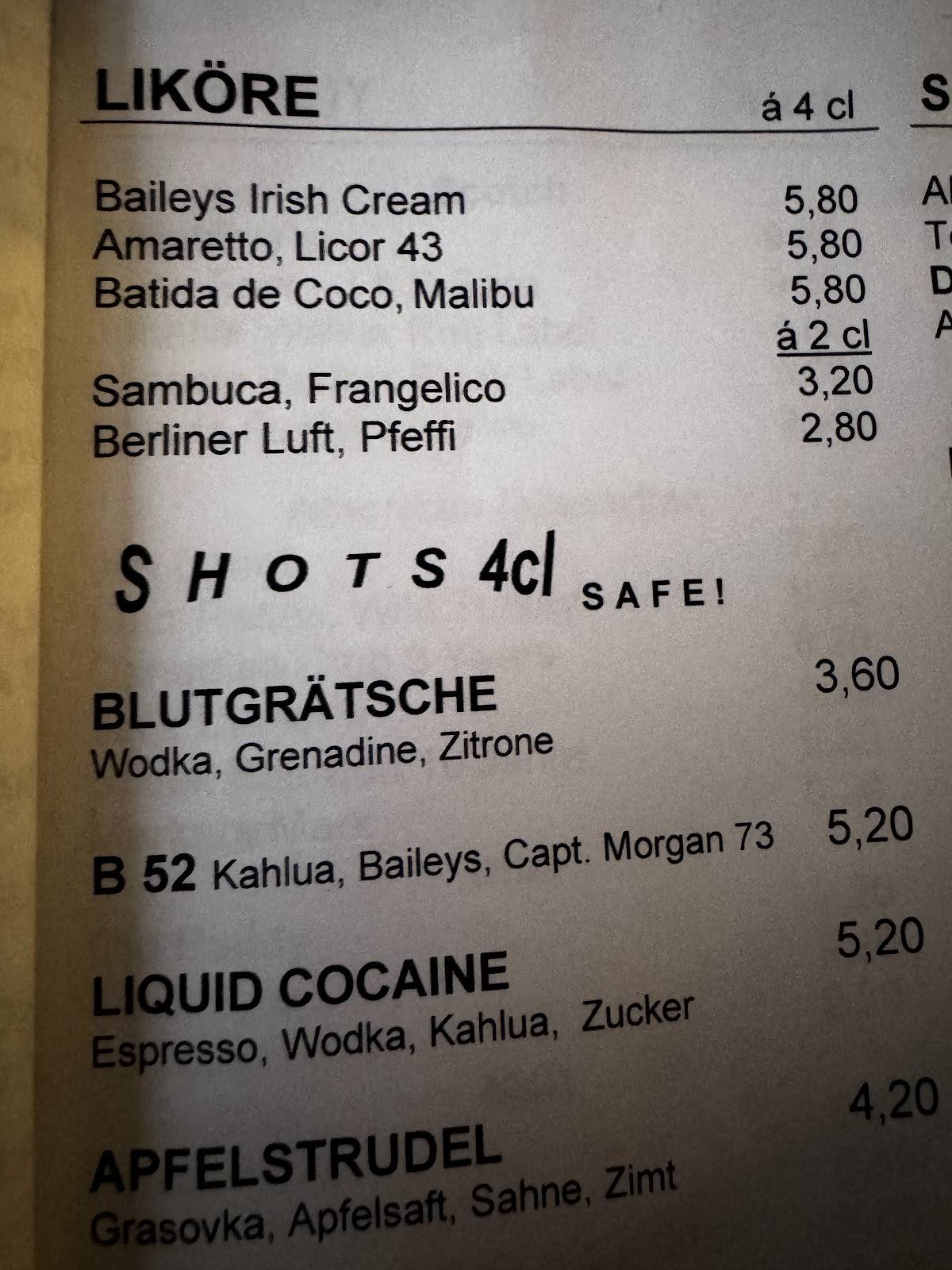 Speisekarte von Café Sax restaurant, München