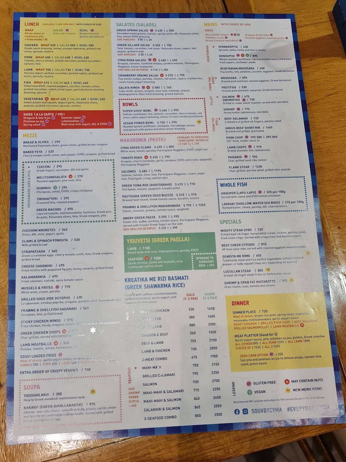 Menu at SOUV! by Cyma restaurant, Taguig