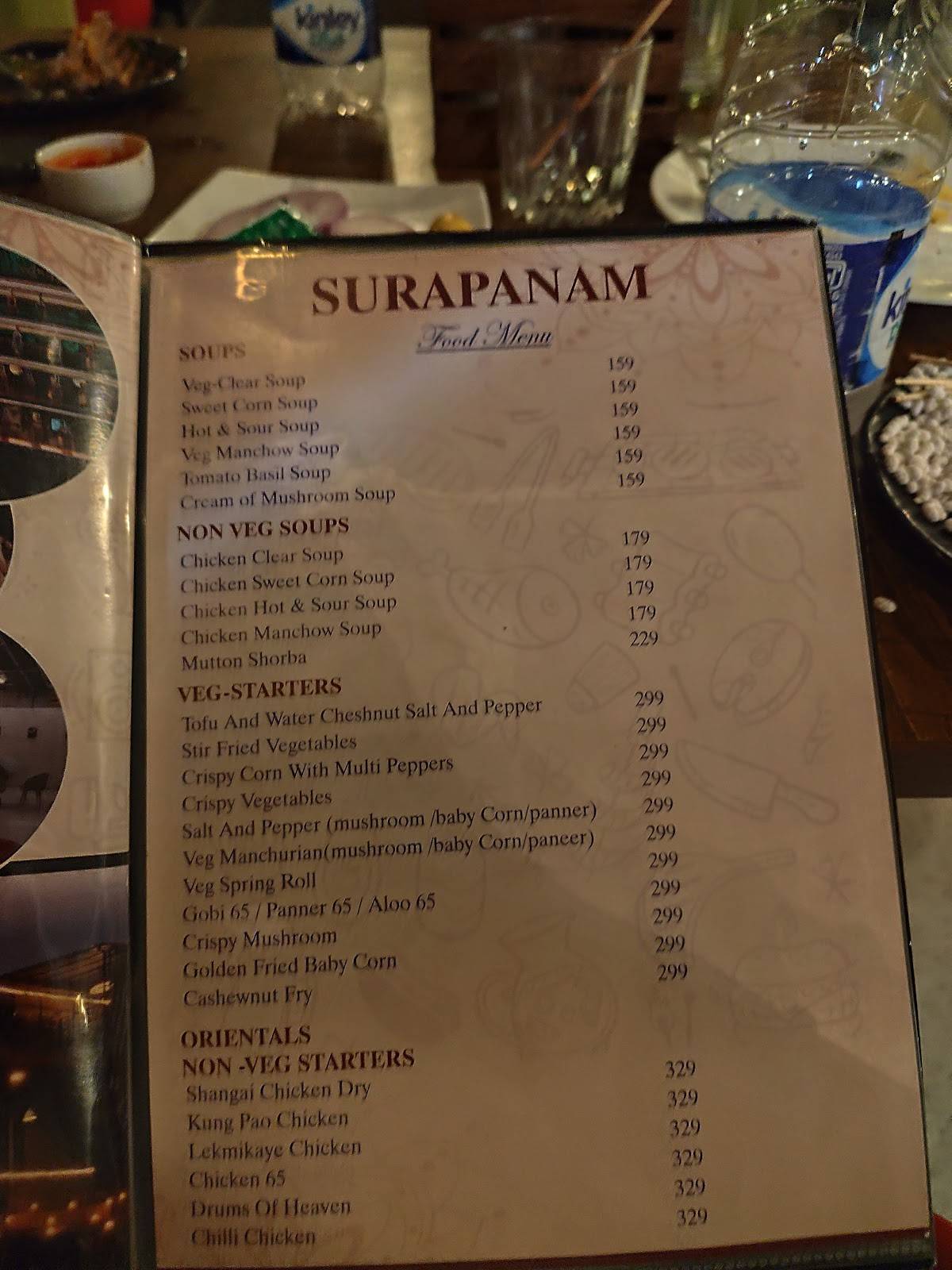 Menu at SURAPANAM Bar and Kitchen, Hyderabad