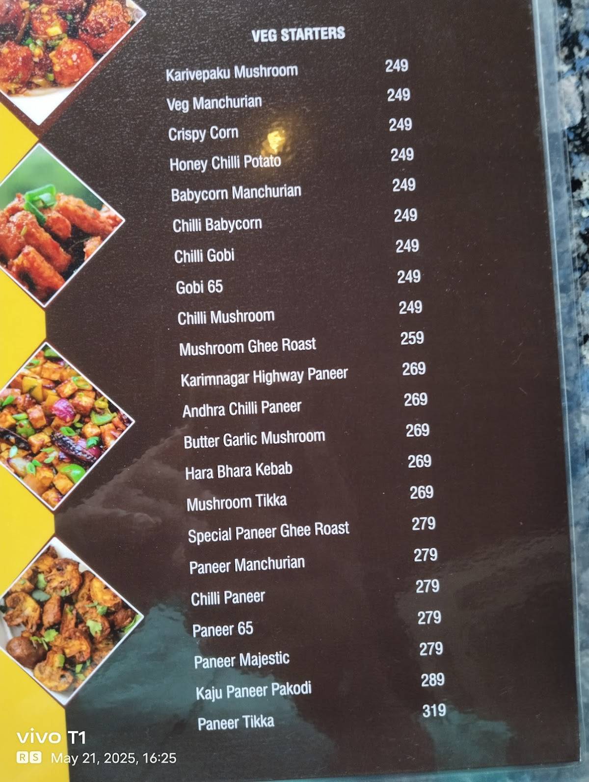 Menu at SWAG Dine In, Turkapally
