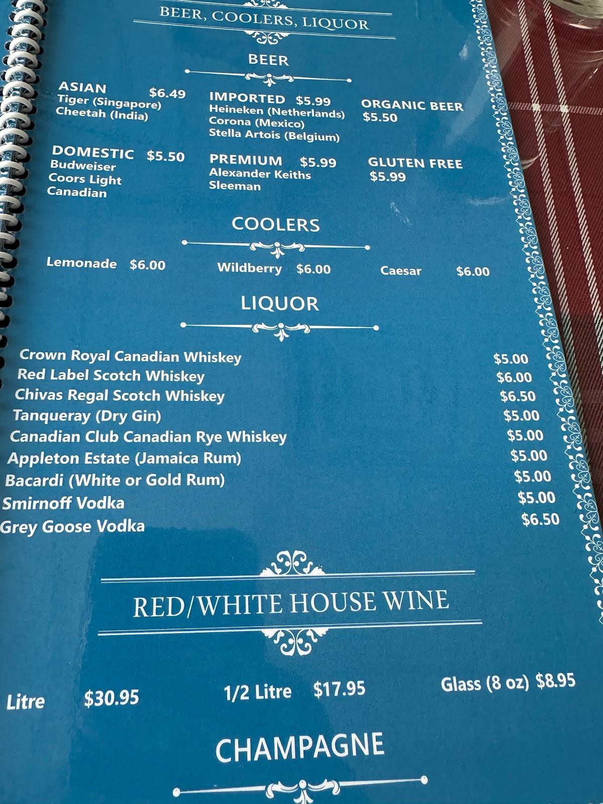 Menu at Sagar Indian Cuisine Smiths Falls restaurant, Smiths Falls