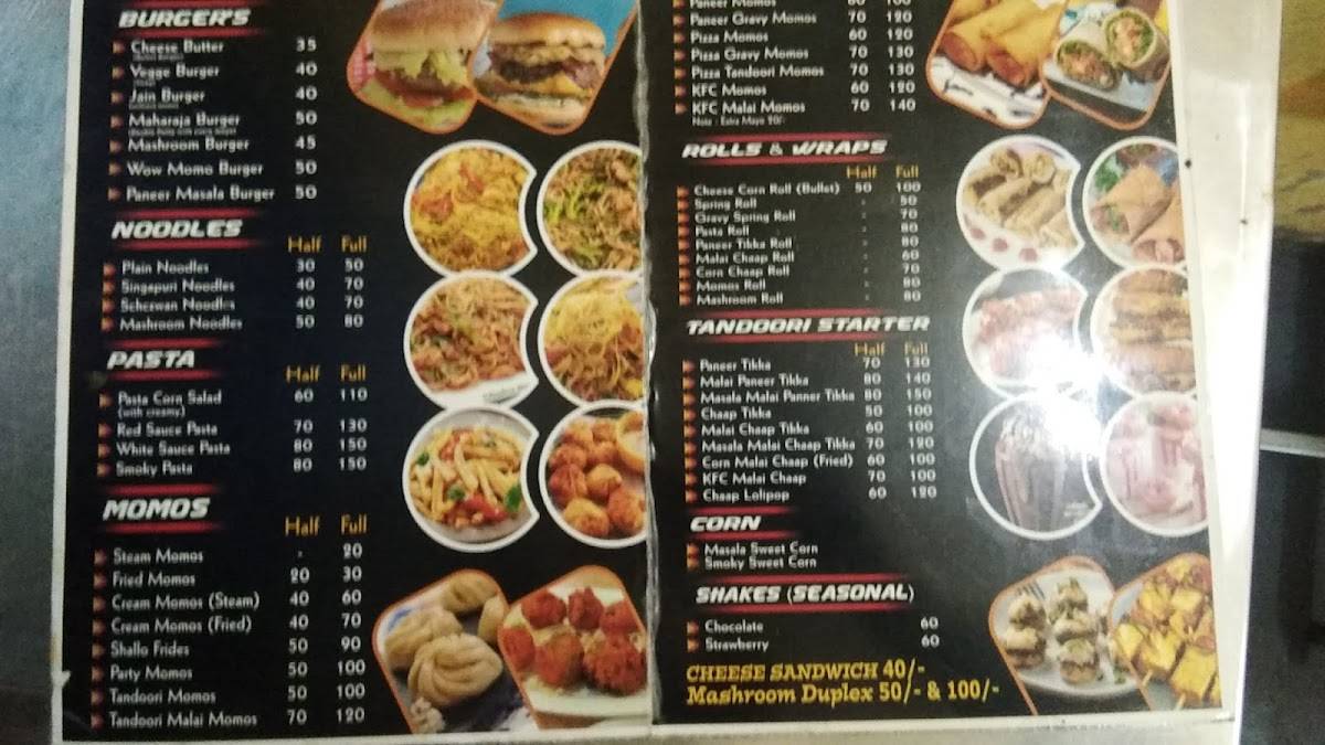 Menu at Red Chilly, Saharanpur