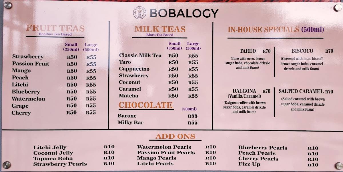 Menu at Saleh BBQ Tonight Goodwood, Cape Town