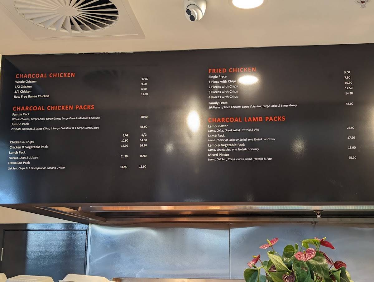 Menu at Sammy's Charcoal Chicken restaurant, Mernda, 180 Riverdale Bvd