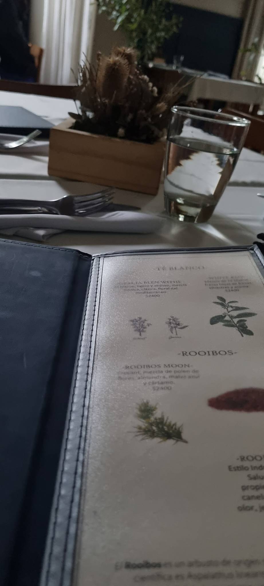 Carta del restaurante Santa Lucía – Casa del té, Córdoba
