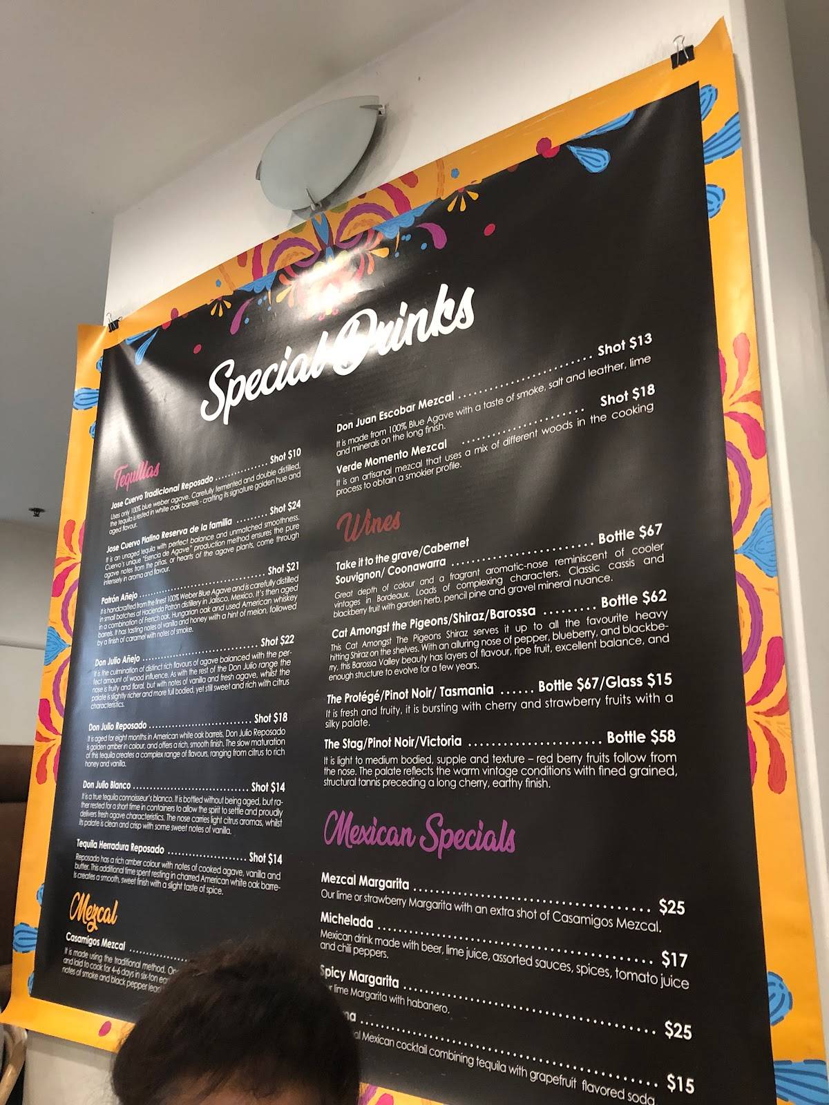 Menu at Saporito Taquito restaurant, Saint Kilda, unit 211/163 Inkerman St