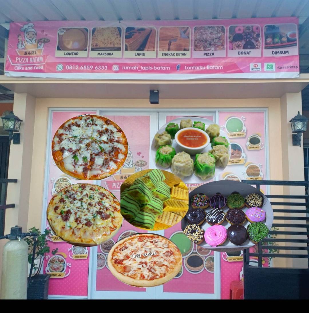 Menu at Sari pizza restaurant, Batam